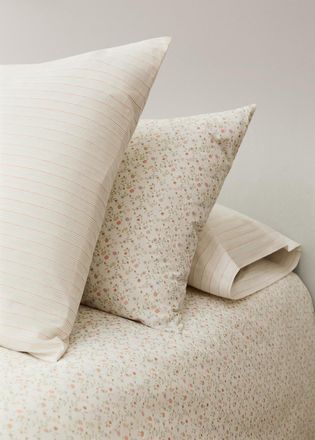 Mango Housse de coussin enfant en coton &agrave; fleurs 45x110 cm rose - Home - 45x110cm - MANGO HOME