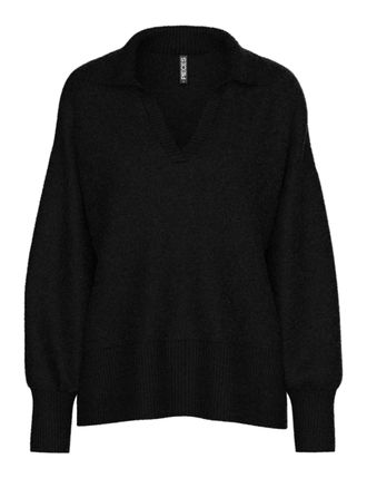 Pieces Pcmalou Ls Polo Knit Noos Bc