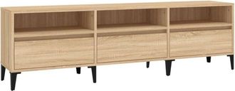 vidaXL Vidaxl - Meuble tv ch&ecirc;ne sonoma 150x30x44,5 cm bois ding&eacute;nierie