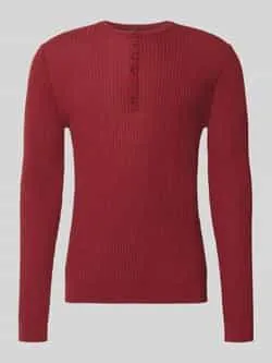 Antony Morato Strickpullover aus Lyocell-Woll-Mix mit Knopfleiste