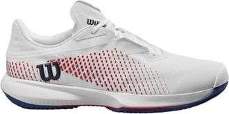 Wilson Wilson Homme KAOS Swift 1.5 Clay Tennis Shoe, White/Deja Vu Blue Red, 47 1/3 EU