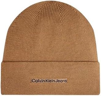 Calvin Klein Jeans Homme INST EMBRO BEANIE K50K512452, Beige (Savannah Tan), OS