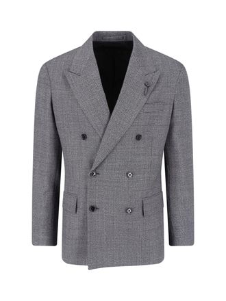 Lardini Double-Breasted Virgin Wool Blazer