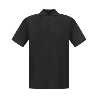 Herno Homme, Tops, Noir, Taille: L Polo en Coton Stretch Superfine