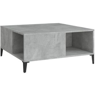 vidaXL Vidaxl - Couchtisch Betongrau 80x80x36,5 cm Holzwerkstoff