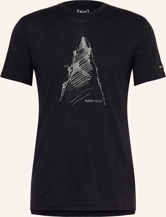 super.natural Funktionsshirt Ascenders Mit Merinowolle schwarz