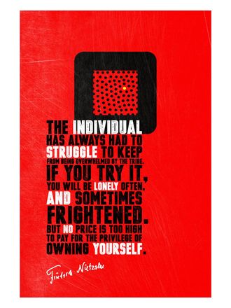 Generic Friedrich Nietzsche Zitat | Das Individuelle | Fotodruck Poster | vorsigniert | Pro Glanzpapier | Gr&ouml;&szlig;e: A4 (21 x 29,7 cm)