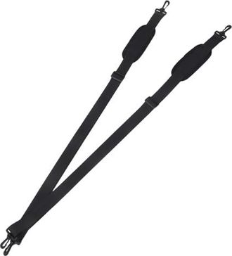 Aboofan 2 Pièces Bandoulière Réglable avec Coussin Confortable Sangle de Remplacement Nylon pour Sac Ordinateur Sac de Sport de Voyage Dos Noir