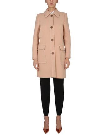 Moschino Virgin Wool Trench Coat - Beige