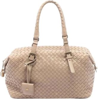 Bottega Veneta Sac &agrave; main Intrecciato Pre-owned - Femme - Pre-owned - Beige - Taille: ONE Size