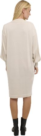 Kaffe Kleid KAregina Dammen Strickkleid Glitzer Rundhals Elegant Langarm Kleid Pulloverkleid Sand Dollar XS