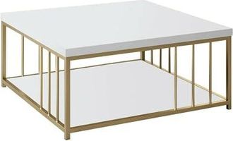 Dmora Couchtisch Ankaa 90x39x40h cm Wei&szlig;, EIN Fach