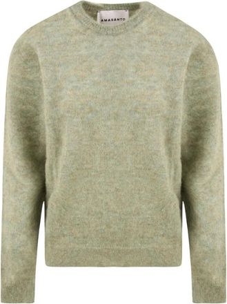 Amaranto Rundhals-Pullover - - Knitwear - Herren - Gr&uuml;n - S