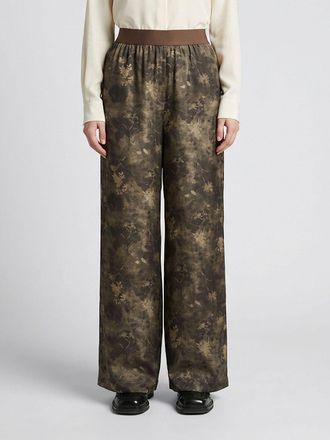 Uma Wang Palazzohose von aus Viskosemischung mit Blumendruck und hoher Taille