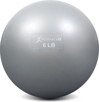 ProSourceFit Weighted Toning Exercise Balls for Pilates, Yoga, Strength Training and Physical Therapy, 2 lb to 8 lb, Color Coded