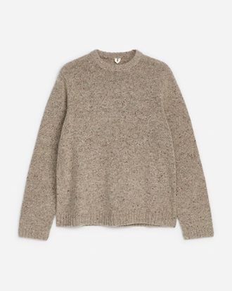 Arket Pullover Aus Einer Mischung Aus Wolle Und Alpaka -Beige