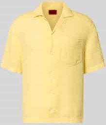 HUGO BOSS Regular Fit Freizeithemd aus reinem Leinen Modell EXOLINO