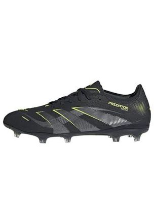adidas Predator Pro Firm Ground Chaussures unisexes pour adulte, Noir Carbone Citron Lucid, 8.5 Women/7.5 Men