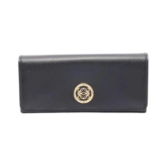 Loewe Pre-owned Anagram Leder Lang Bifold Geldb&ouml;rse - - Pre-owned - Damen - Schwarzk - ONE SIZE