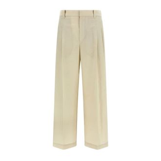 Brunello Cucinelli Bundfaltenhose - - Trousers - Damen - Beige - 2XL