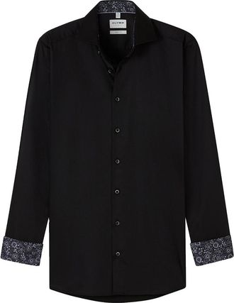 Olymp Level Five, Body Fit, Hemd mit Stretchanteil und Ausputz in