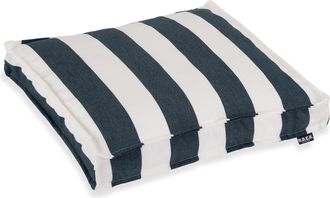 H.O.C.K. Classic Streifen Outdoor Sitzkissen Gr&ouml;&szlig;en (40x40x5cm, Navy-blau)