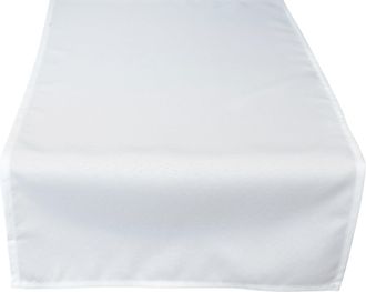 Matches 21 Tischläufer 40 x 150 cm für Küche & Esstisch - Waschbare Mitteldecke mit Lotuseffekt in Weiß