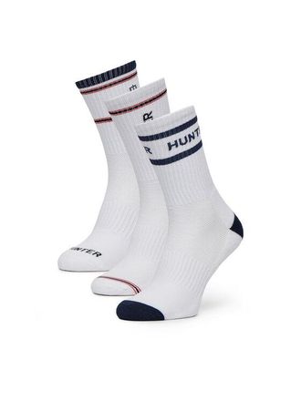 Hunter Lange Socken AS_HUNTER_02W_SS25 (3-PACK) Wei&szlig;