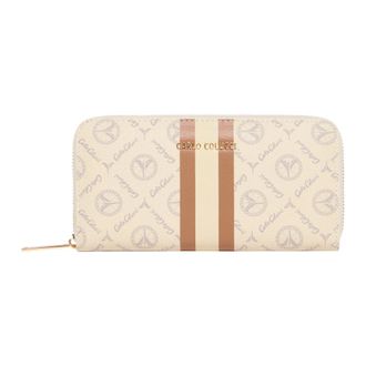Carlo Colucci Geldb&ouml;rse mit kontrastierenden Streifen - - Accessories - Damen - Beige - ONE SIZE