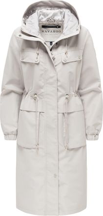 Navahoo Damen Parka &Uuml;bergangsjacke Kirschwind mit Kapuze