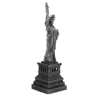 BESPORTBLE Freiheitsstatue Metallfigur 15cm Grau Filigrane Tischdekoration Souvenir Robustes Modell f&uuml;r Schreibtisch und Regal
