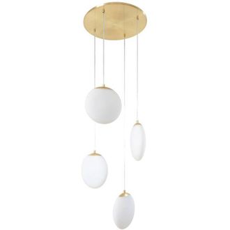 Lucande Pendelleuchte Lunelle aus Glas f&uuml;r Wohnzimmer & Esszimmer von Lucande