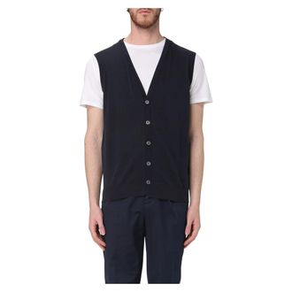 Drumohr Stylische Gilet f&uuml;r M&auml;nner - - Knitwear - Herren - Blau - 2XL