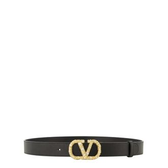 Valentino Garavani VLogo Signature G&uuml;rtel - - Accessories - Damen - Schwarzk - 80 CM