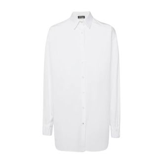Kiton Wei&szlig;es Baumwollhemd mit Kellerfalte - - Blouses & Shirts - Damen - Wei&szlig; - L