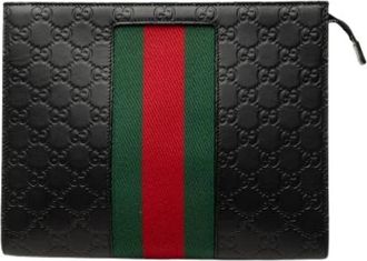 Gucci Sac pochette vintage doccasion - Femme - Pre-owned - Noir - Taille: ONE Size