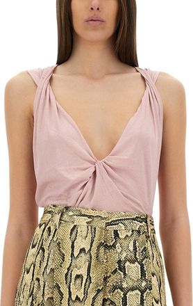 Dries Van Noten 100% Cotton Jersey Jersey Top - Pink