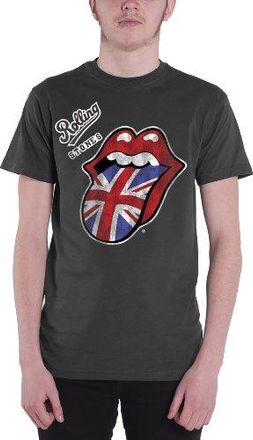 THE ROLLING STONES The Rolling Stone - British Tongue - T-Shirt - Manches Courtes - Homme - Noir (Black) - Small
