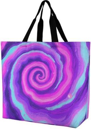 Generic Vortex Violet-Roses Sac Courses D&eacute;contract&eacute; Sacs De Courses Pliable Sac &Agrave; Bandouli&egrave;re Pour Travail Voyage Plage