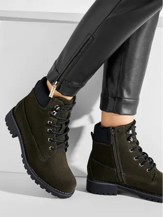Jenny Fairy Schn&uuml;rstiefeletten WS722-28G Gr&uuml;n