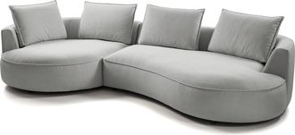 Studio Copenhagen home24 Bigsofa Grau Webstoff Saia 322 x 82 x 154cm Ausrichtung links Modern
