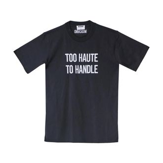 Moschino Schickes Schwarzes Baumwoll-T-Shirt - - Tops - Damen - Schwarzk - XS