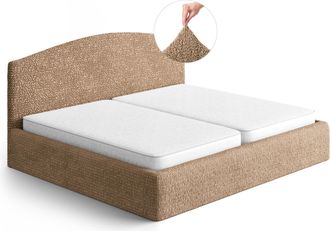 Paulato by GA.I.CO. PAULATO Husse f&uuml;r Kingsize-Bett &uuml;ber das Kopfteil und Grundgestell r&uuml;berziehen, Husse f&uuml;r Boxspringbetten 180-220cm Mikrofaser, bi-elastisches, kratzf