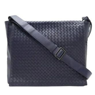 Bottega Veneta Pre-owned Sac bandouli&egrave;re en cuir Intrecciato - Femme - Pre-owned - Bleu - Taille: ONE Size