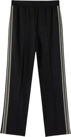 Oltre Femme, Pantalons, Noir, Taille: 38 FR Joggers avec bande bicolore