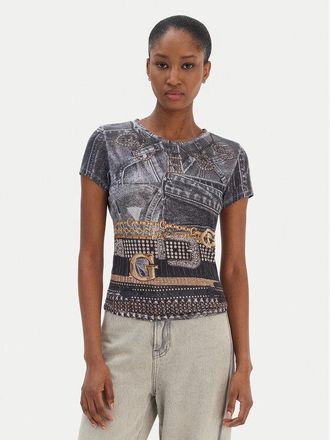 Guess T-Shirt W6RI05 KCCG0 Schwarz Classic Fit