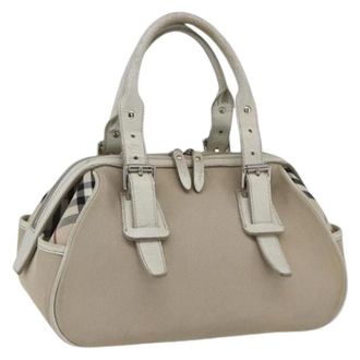 Burberry Sac &agrave; main en toile Pre-owned - Femme - Pre-owned - Beige - Taille: ONE Size