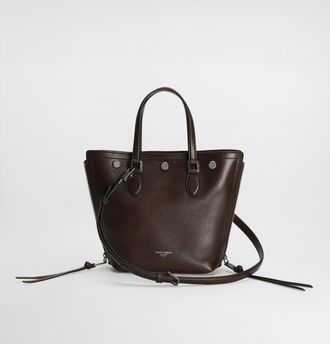 Dolce & Gabbana Atene Tempesta Calfskin Shopping Bag - Mann Schultertasche Braun Onesize