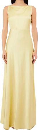 Liu Jo Femme, Robes, Beige, Taille: 36 FR Long Satin Dress