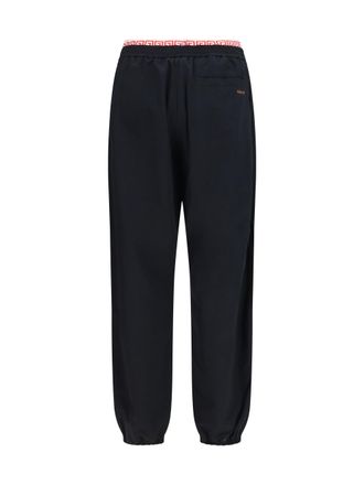 Versace Mens Nylon Jogger Pants Black Polyamide Trousers